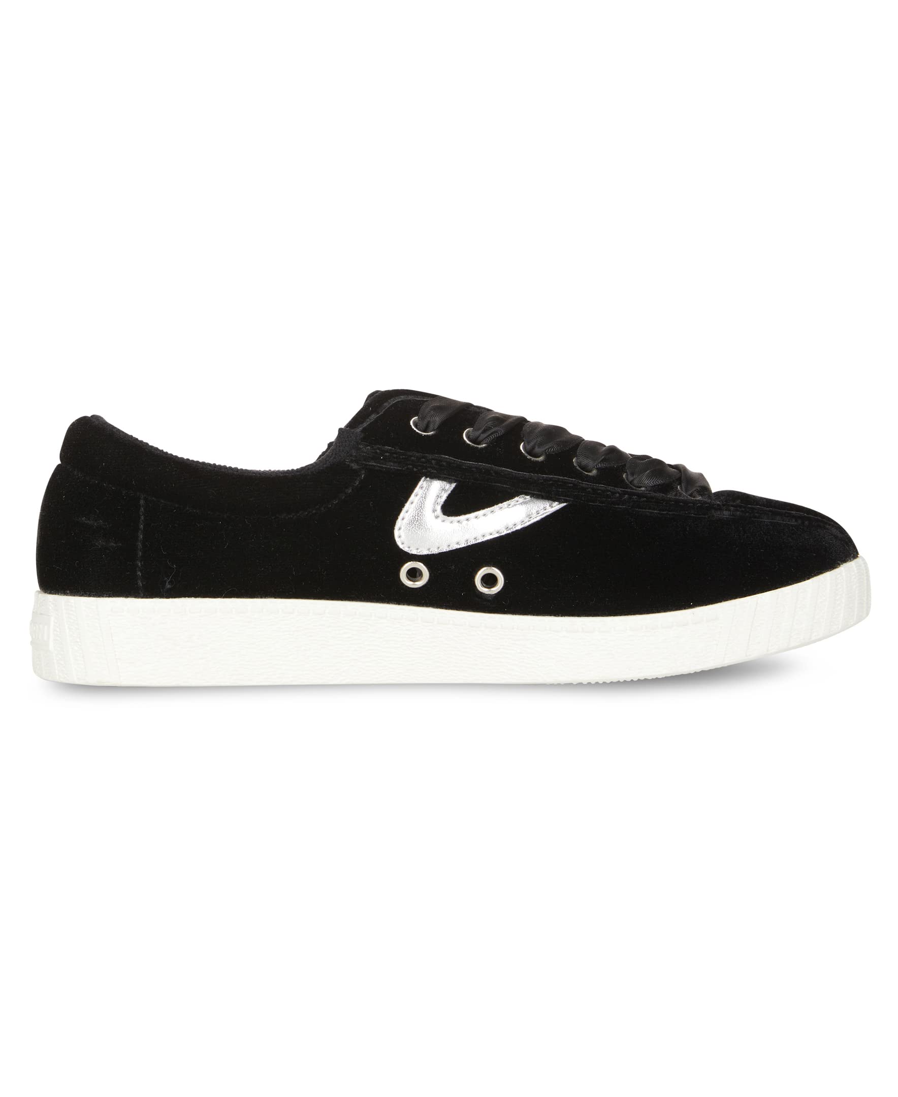 TRETORN Women's Nylite Velvet Upper Sneakers for Everyday Walking Comfort, Black, 6