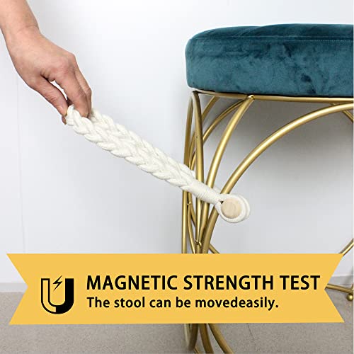 VENLOIS Strong Magnetic Curtain Tiebacks White 2pcs Heavy Duty Curtain Rope Tieback Curtain Holdbacks Holders for Home Bedroom Office Decorative Curtain