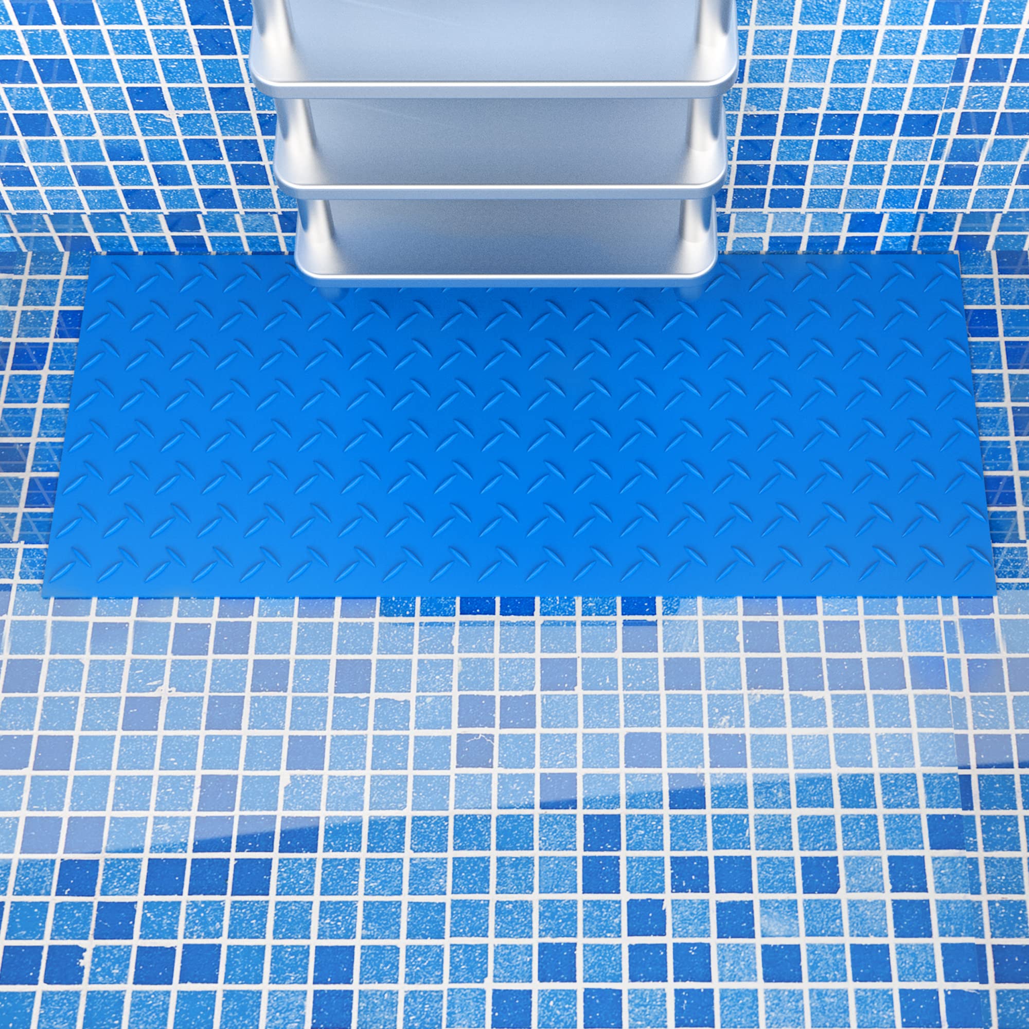 DECOHS Pool Ladder Mat- 9" x 36" Non-Slip Pool Step Mat-Protective Swimming Pool Ladder Mat for Above Ground Pools Steps Stairs Ladders (Dots-1PC)