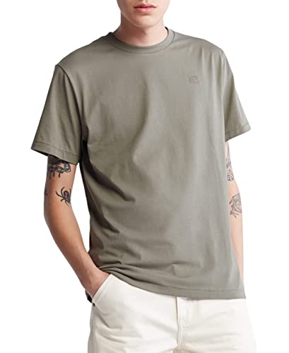 Calvin Klein Men's Smooth Cotton Solid Crewneck T-Shirt Dusty Olive