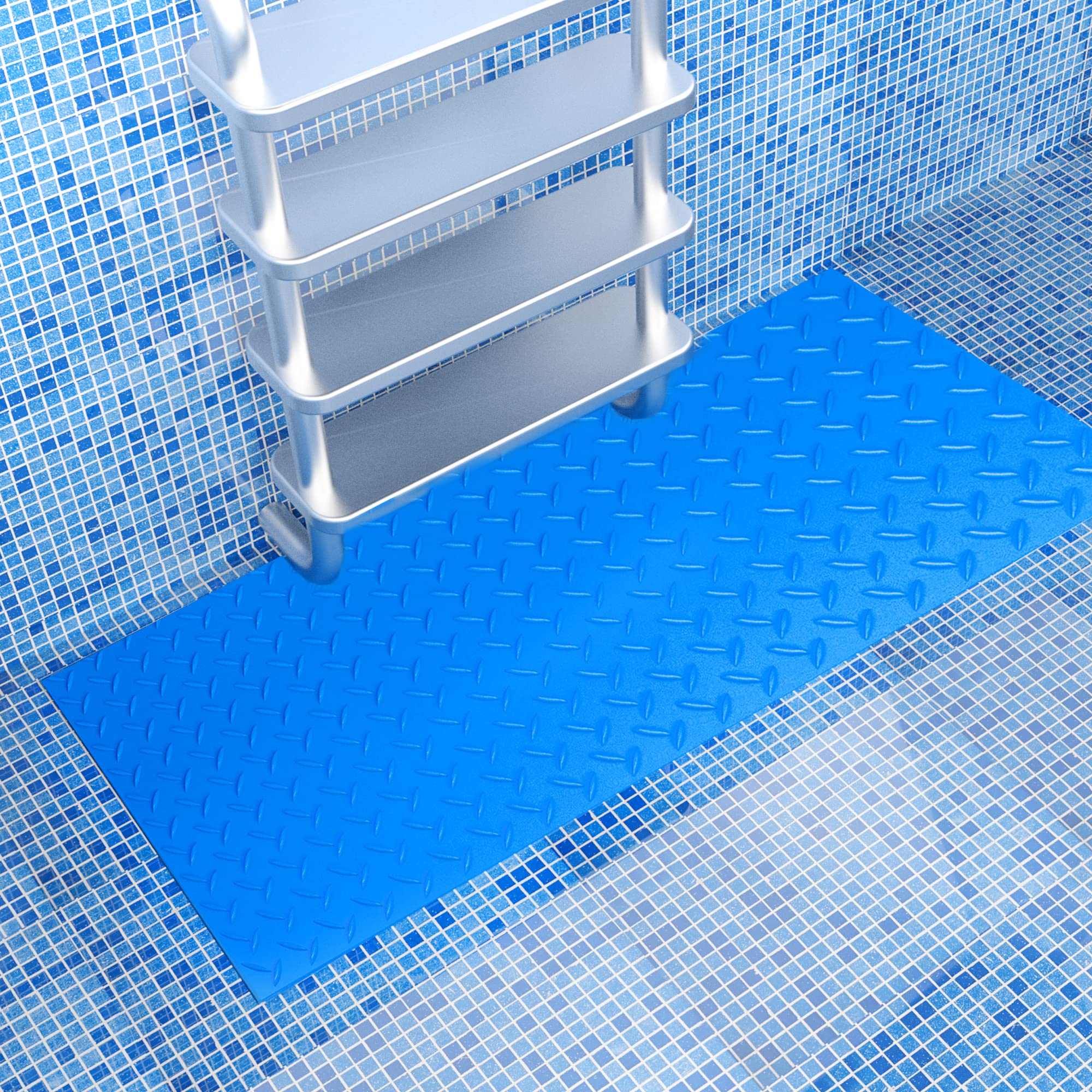 DECOHS Pool Ladder Mat- 9" x 36" Non-Slip Pool Step Mat-Protective Swimming Pool Ladder Mat for Above Ground Pools Steps Stairs Ladders (Dots-1PC)