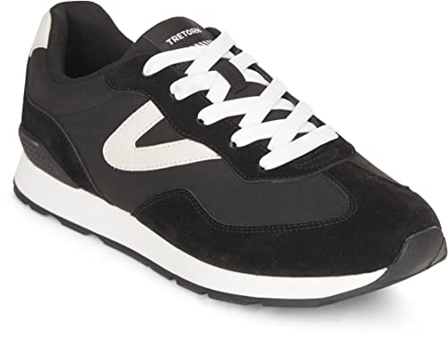 TRETORN Men's Jeremy Fashion Sneakers, Black/White, 9