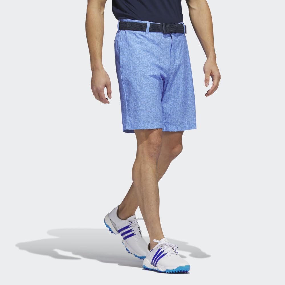 adidas Men's Ultimate365 Printed 9 Inch Golf Shorts, Blue Fusion, 32