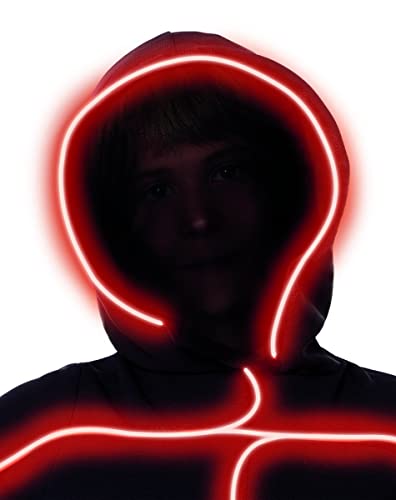 Spirit Halloween Kids Light-Up E.L. Wire Orange Stick Figure Costume | Stick Figure Cosplay | Jumpsuit Outfit | Funny Costume