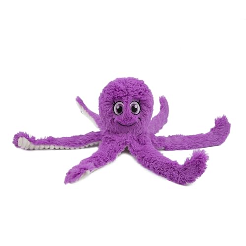 Best Pet Supplies Crinkle Dog Toy for Small, Medium, and Large Breeds, Cute No Stuffing Duck with Soft Squeaker, Fun for Indoor Puppies and Senior Pups, Plush No Mess Chew and Play - Dark Purple