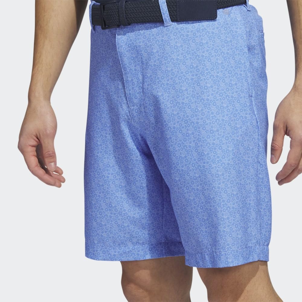 adidas Men's Ultimate365 Printed 9 Inch Golf Shorts, Blue Fusion, 32