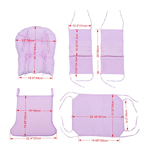 Rejoice Home Atoll Glider Rocking Chair Replacement Cushion Set - Pink Swirl One Size