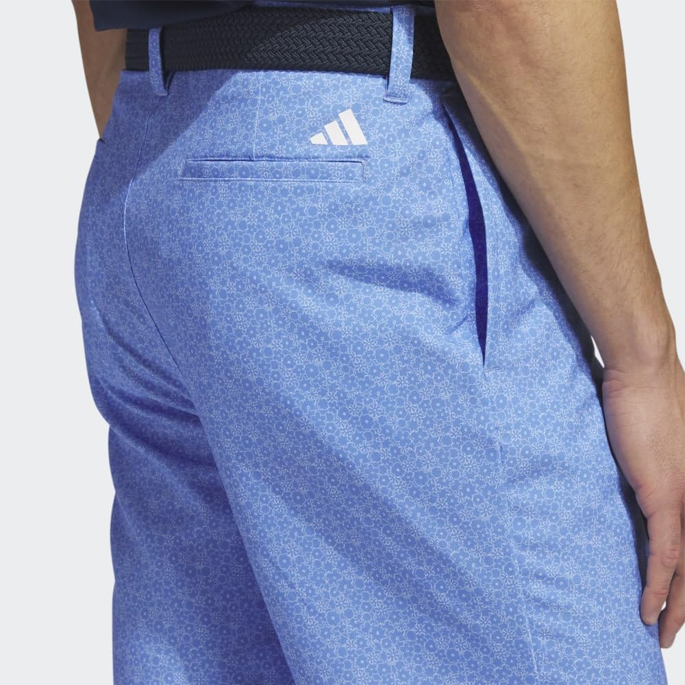 adidas Men's Ultimate365 Printed 9 Inch Golf Shorts, Blue Fusion, 32