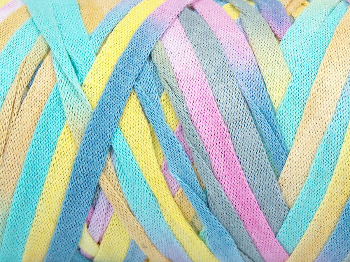 250 gr ICE YARNS VISCOT Ribbon Color (60% Cotton 40% Viscose) Yarn Yellow Light Grey Pink Blue Mint Green