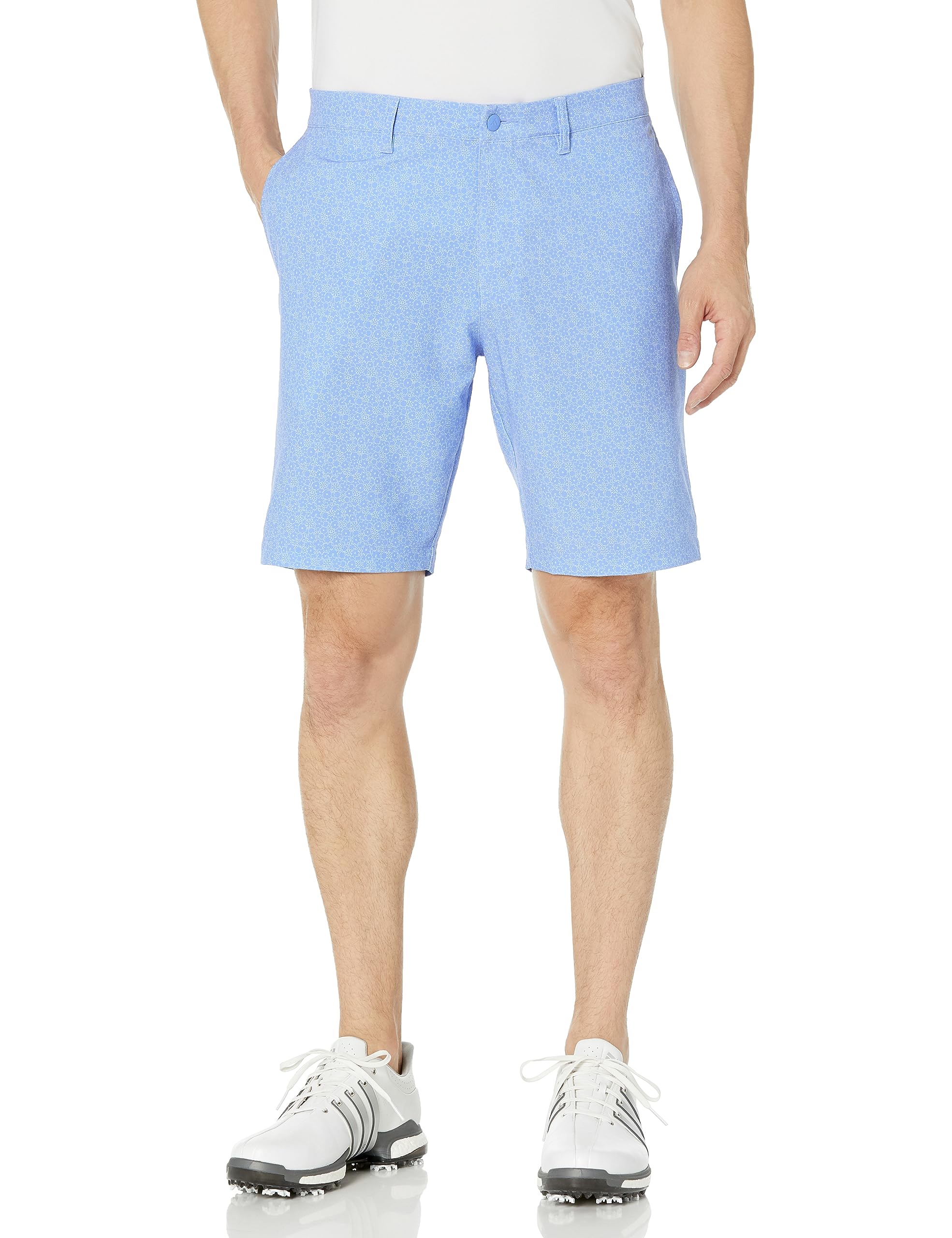 adidas Men's Ultimate365 Printed 9 Inch Golf Shorts, Blue Fusion, 32