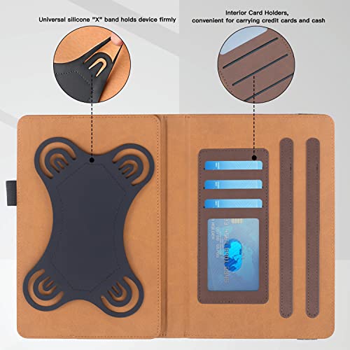 Frankmate 7 inch Tablet Case, Universal Tablet Case for All 6 7 8 Inch Tablets, Leather Protective Cover Stand Folio Case Compatible with iPad Samsung Android Tablets