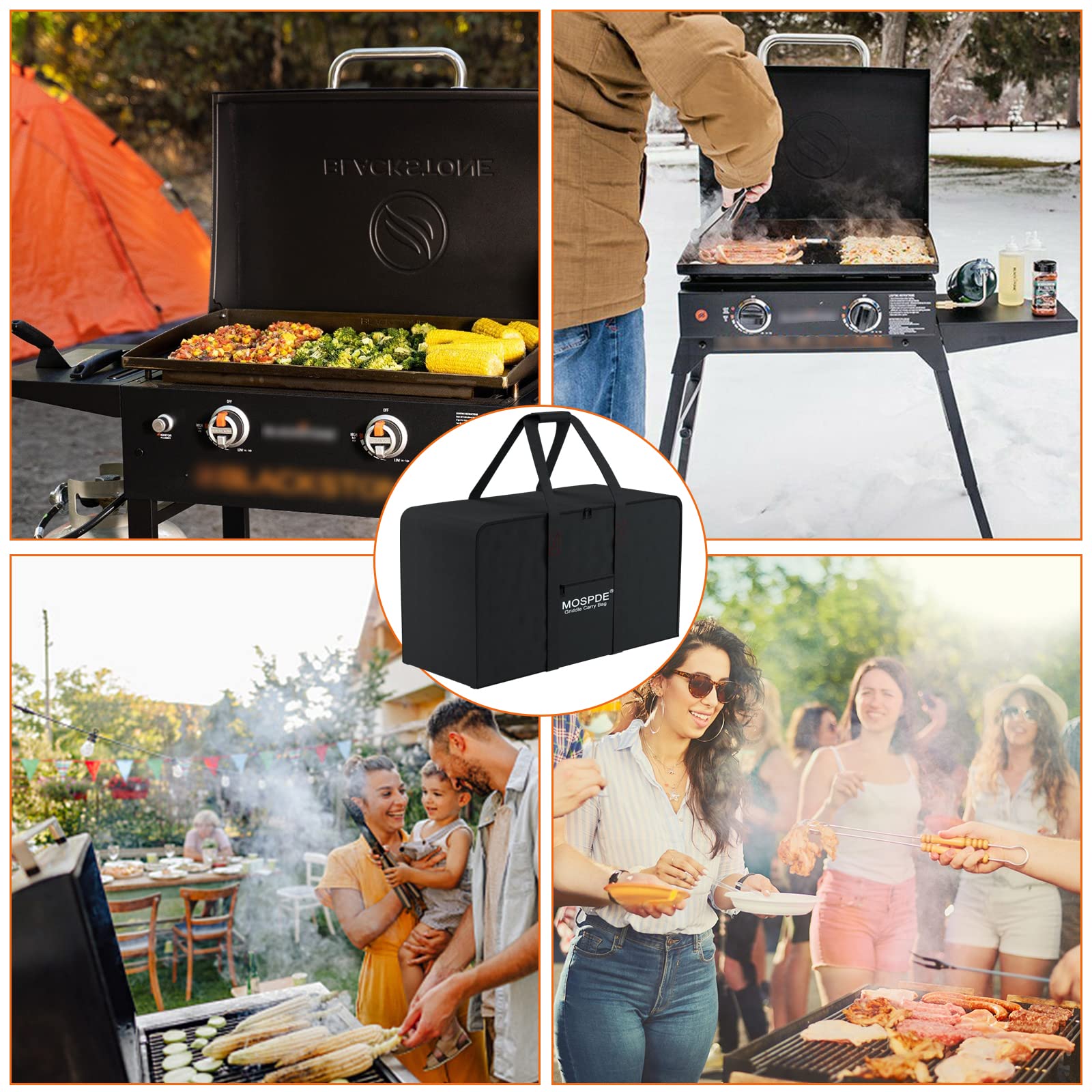 Griddle Carry Bag and Cover Fits for Blackstone 22 Inch 17 Inch Table Top Griddle with Grill Cover and Stand, Fits Blackstone 22" 17" Grill Griddle with The Lid and Stand