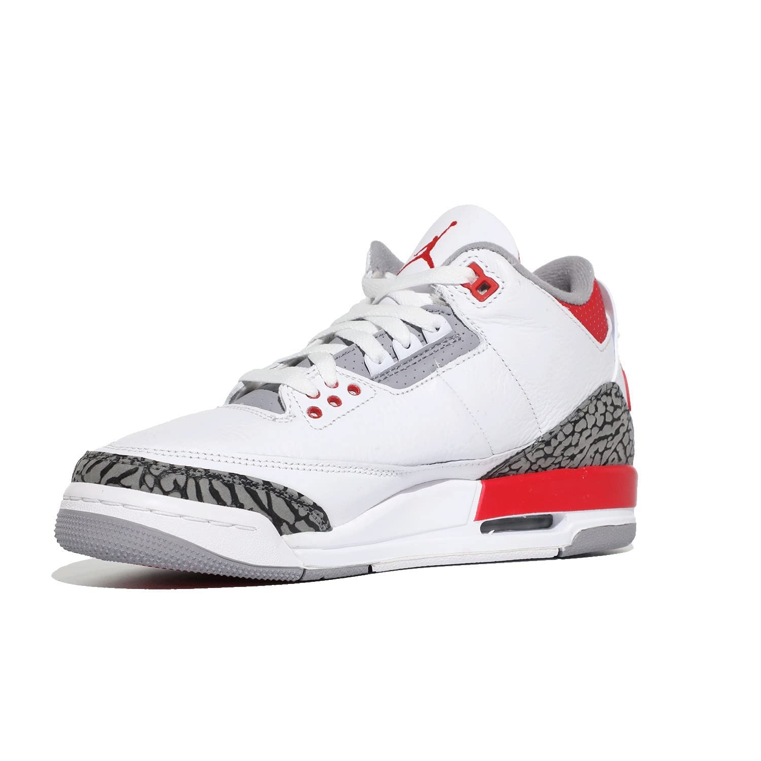 Jordan Boy's Air 3 Retro (Big Kid) White/Fire Red/Black/Cement Grey 5 Big Kid M