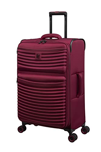 it luggage Precursor 28" Softside Checked 8 Wheel Expandable Spinner, Dark Red