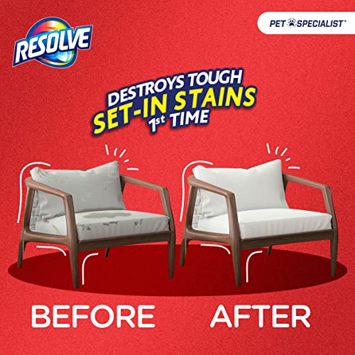 Resolve Pet Specialist Carpet Cleaner, Pet Stain and Odor Remover, Carpet Cleaner Spray, 32fl oz Spray & 60fl oz Refill