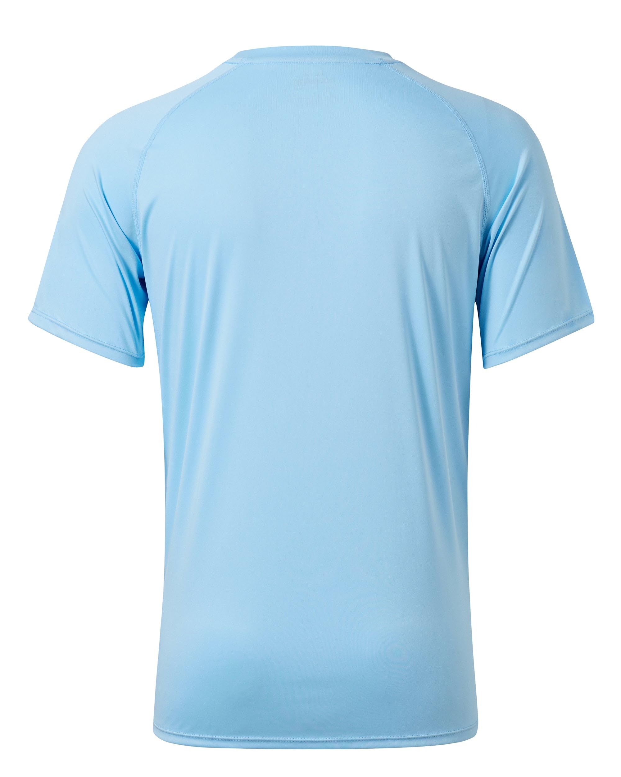 Willit Men's Rashguard Swim Shirt Short Sleeve UPF 50+ Sun Protection Shirt SPF Quick Dry Water Shirt Blue 2XL