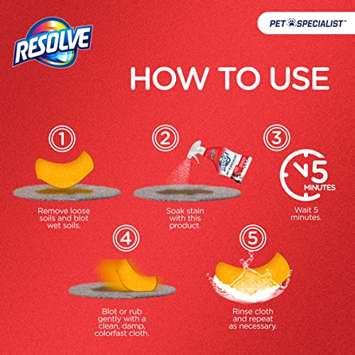 Resolve Pet Specialist Carpet Cleaner, Pet Stain and Odor Remover, Carpet Cleaner Spray, 32fl oz Spray & 60fl oz Refill
