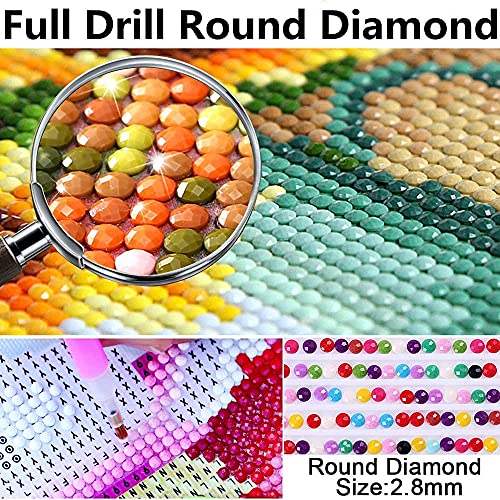 LWZAYS Christmas Diamond Painting Kits for Adults,Diamond Art for Adults,Diamond Dots Gem Art for Aesthetic Room Decor(Grinches 12x16Inch)