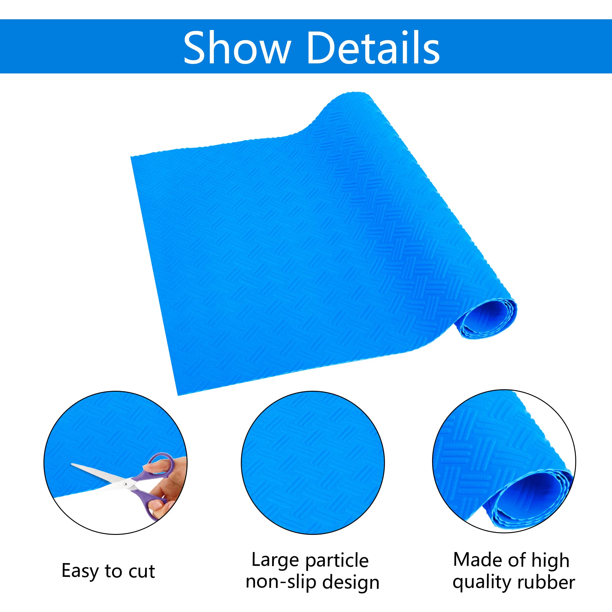 DECOHS 16" x 36" Pool Ladder Mat-Large Swimming Pool Step Mat with Non-Slip Texture-Protective Ladder Pad for Above Ground Pools Liner and Stairs (Stripe)