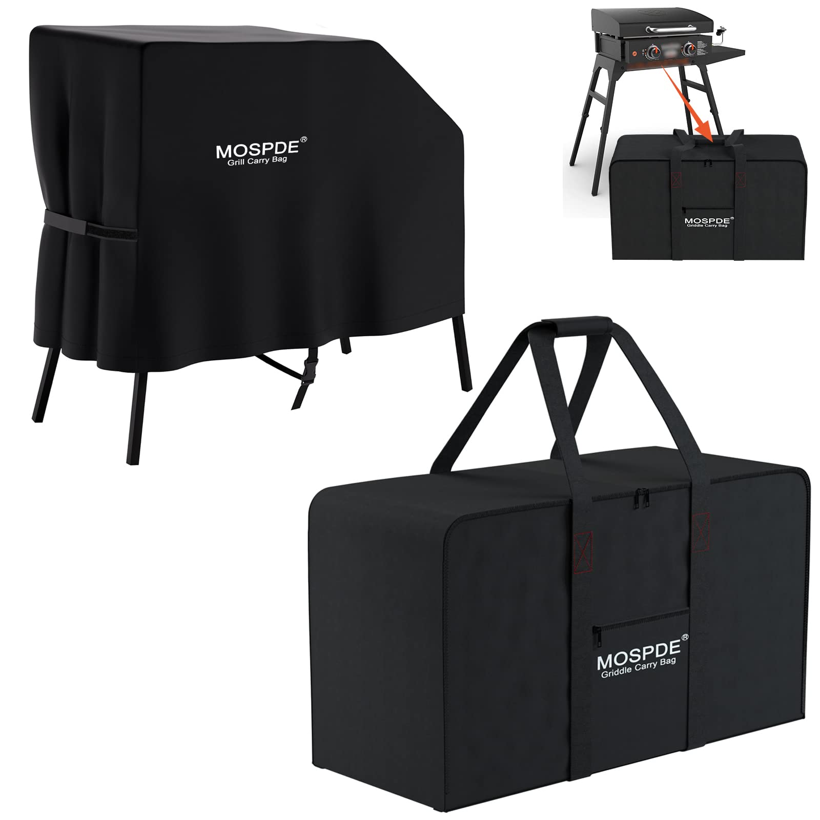 Griddle Carry Bag and Cover Fits for Blackstone 22 Inch 17 Inch Table Top Griddle with Grill Cover and Stand, Fits Blackstone 22" 17" Grill Griddle with The Lid and Stand
