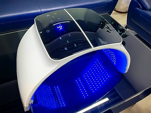 Holsn LED Face Mask Light Therapy - 7 Color Photon LED Light Therapy for Face Body Neck, Professional Red Light Therapy Mask Facial Light Therapy Device Home Solon Spa, Time Preset & Cycle Mode
