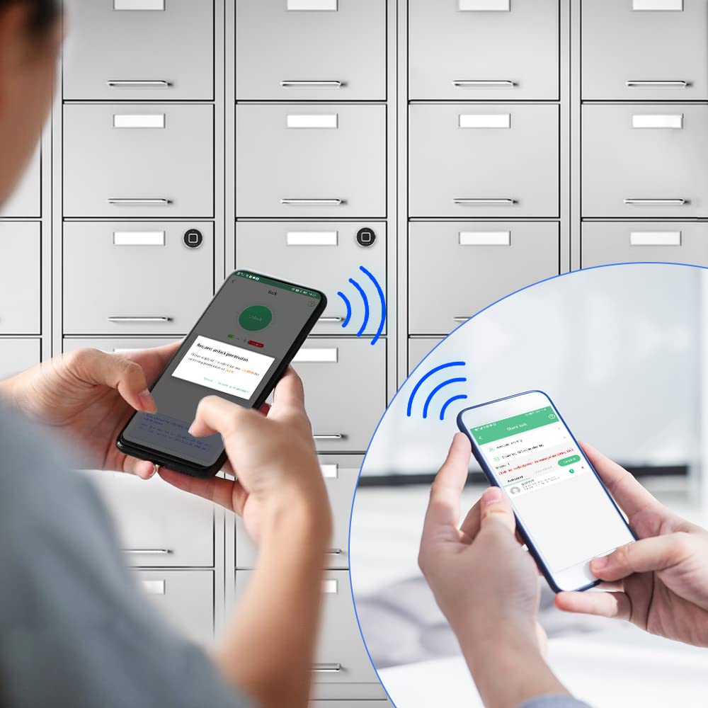 Fingerprint Drawer Lock eLinkSmart Phone App Cabinet Lock 30MM (27MM) Biometric Drawer Lock with 3 Sizes Tubular Cam 20 Fingerprints 1000+ App Users Support iOS Watch