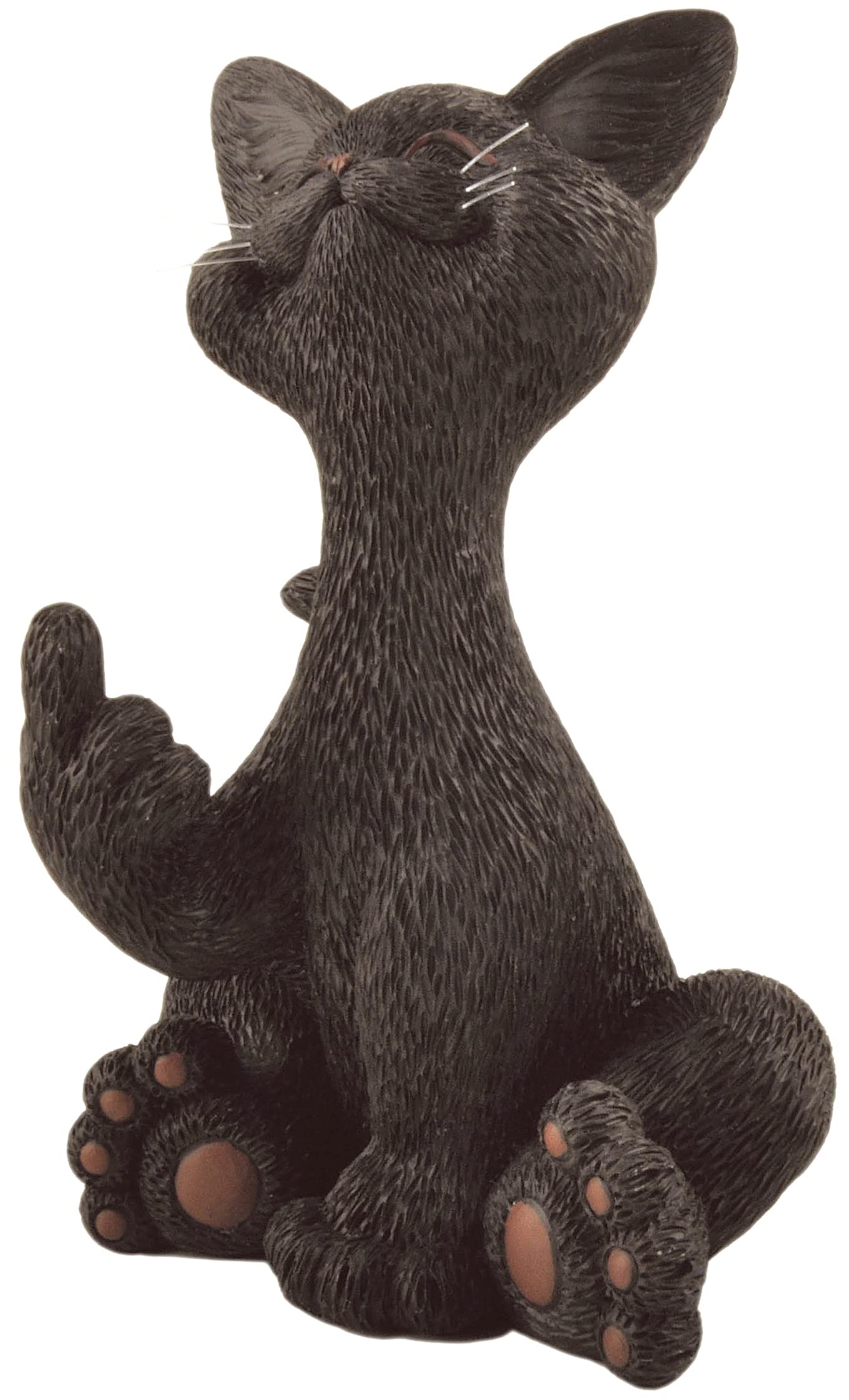 JFSM INC. Catitude - Whimsical Cat Raising Middle Finger Figurine - Hilarious Get Ready for Laughs - Stress Relief - Gifts for Cat Lovers, Cat Mom