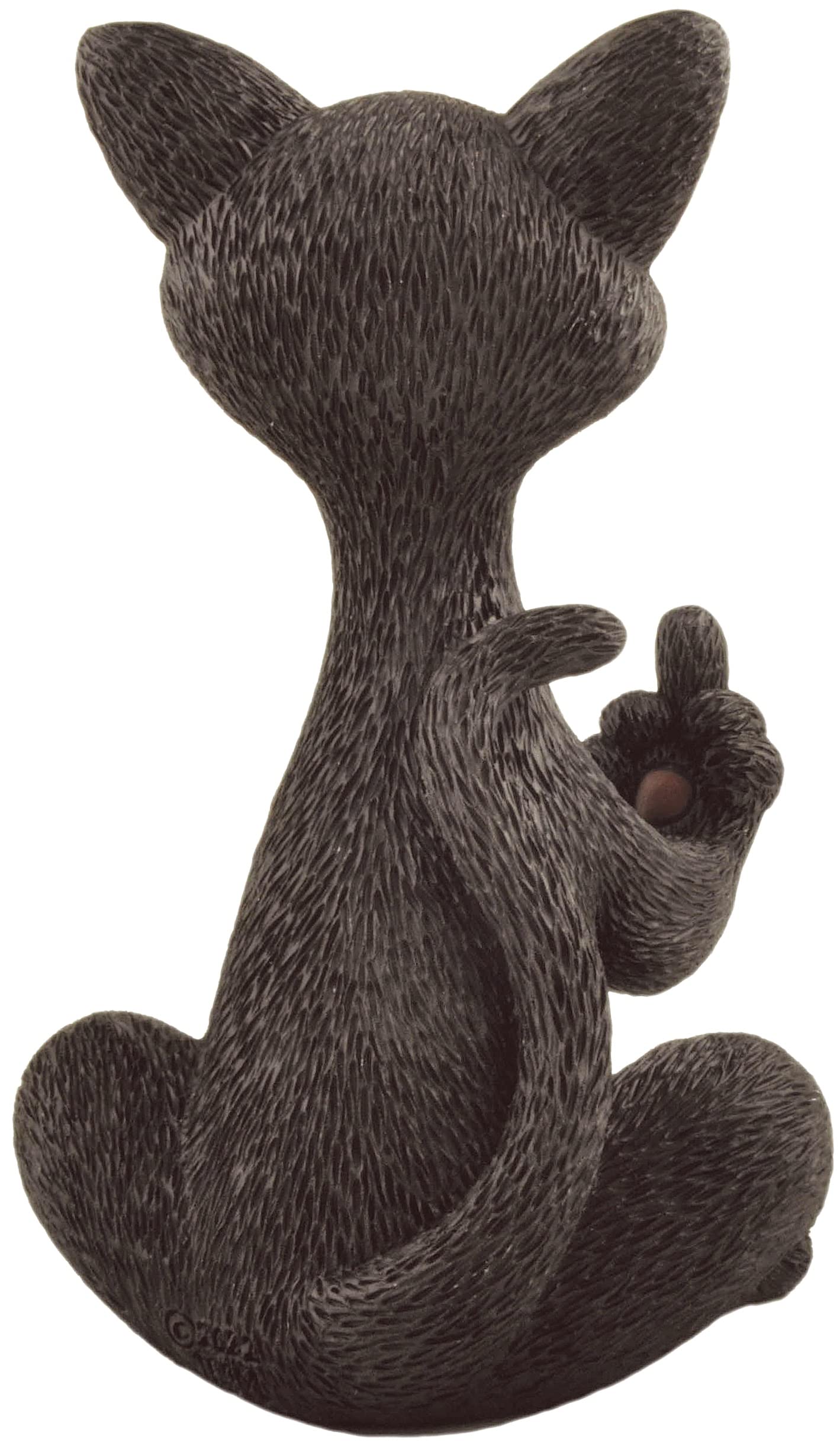 JFSM INC. Catitude - Whimsical Cat Raising Middle Finger Figurine - Hilarious Get Ready for Laughs - Stress Relief - Gifts for Cat Lovers, Cat Mom