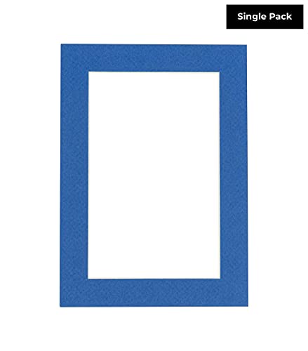 9x12 Mat Bevel Cut for 7x10 Photos - Acid Free Royal Blue Precut Matboard - For Pictures, Photos, Framing - 4-ply Thickness