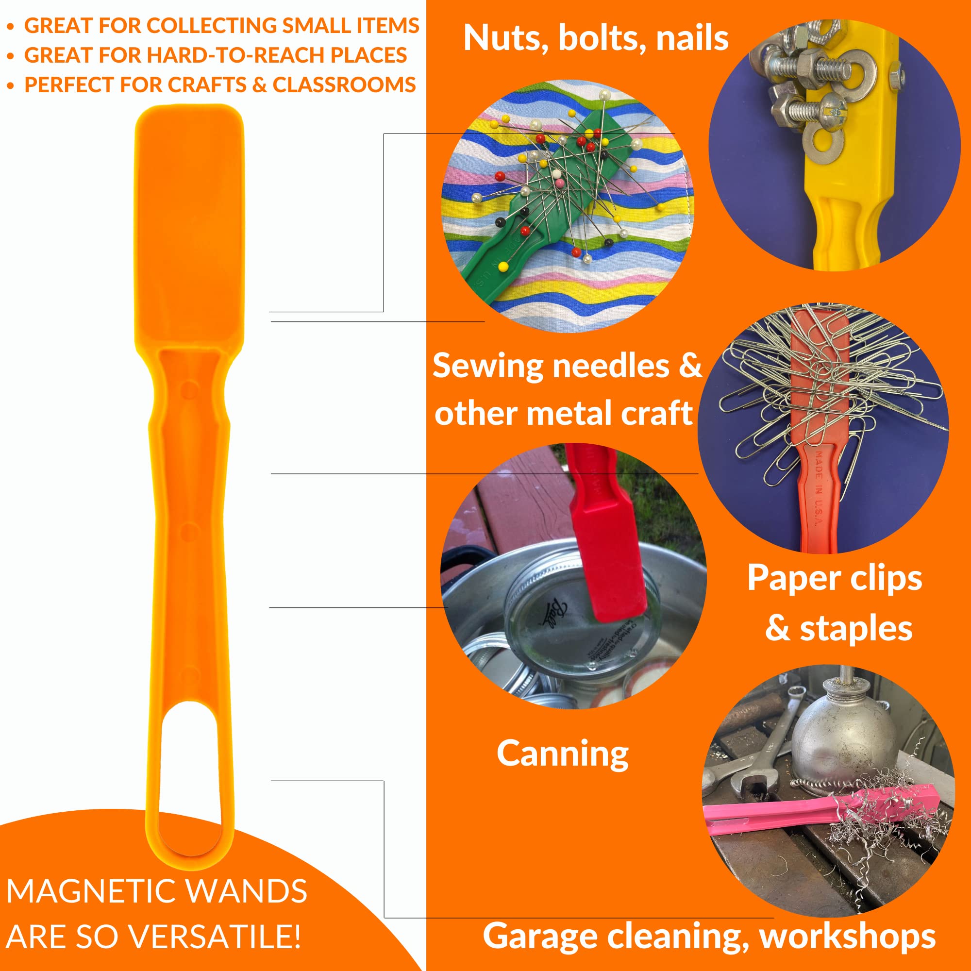 MR CHIPS Made in USA 4 Magnetic Wands Plus 1000 Bingo 6 Colors