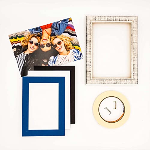 9x12 Mat Bevel Cut for 7x10 Photos - Acid Free Royal Blue Precut Matboard - For Pictures, Photos, Framing - 4-ply Thickness