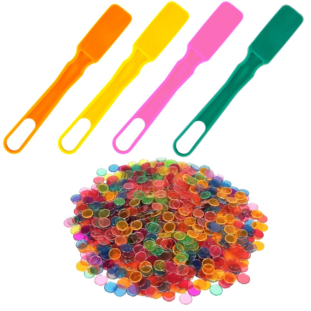 MR CHIPS Made in USA 4 Magnetic Wands Plus 1000 Bingo 6 Colors