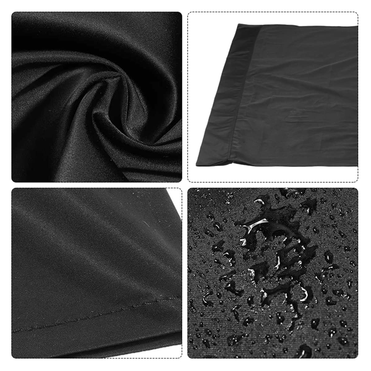 Eummy Waterproof Swing Covers for Outdoor Patio Swing Chair,Porch Bench Sling Chair Replacement Fabric Swing Cushion Black (58.3"x19.7"x19.7")
