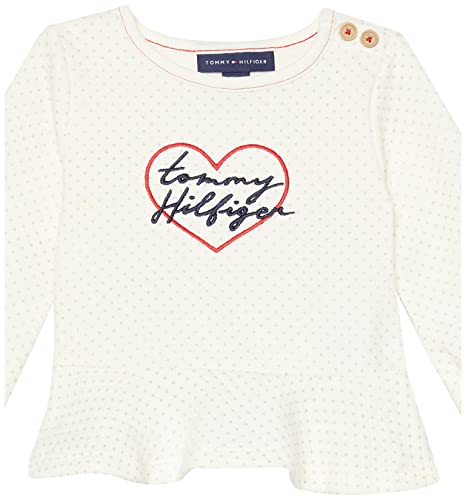 Tommy Hilfiger Baby Girls 2 Pieces Legging Baby and Toddler Layette Set, Egret/Navy, 3 6M US