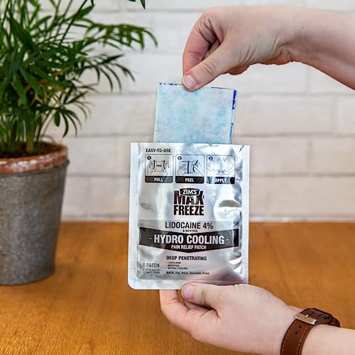 Zim's Max Freeze 4% Lidocaine Pain Relief Patches | 5 Count, White (P251220)