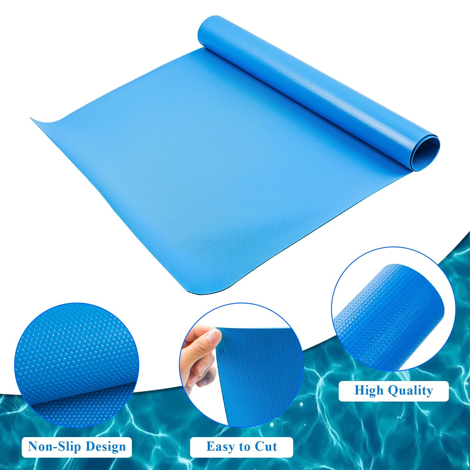POOLOOP Swimming Pool Ladder Mat Protective Step Mat with Non-Slip Design for Protecting Vinyl Liner Pools from Wear Caused by