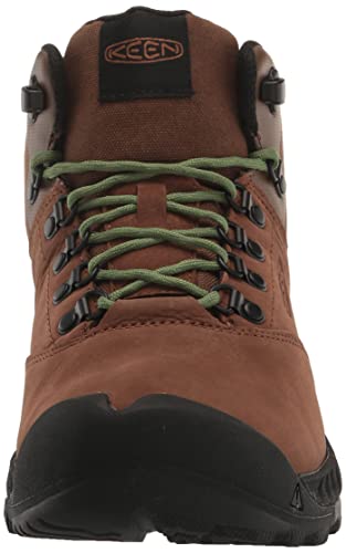 KEEN Men's NXIS Explore Mid Height Waterproof Fast Packing Hiking Boots, Bison/Campsite, 8.5