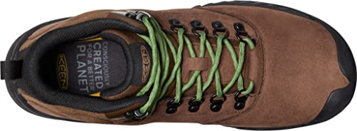 KEEN Men's NXIS Explore Mid Height Waterproof Fast Packing Hiking Boots, Bison/Campsite, 8.5