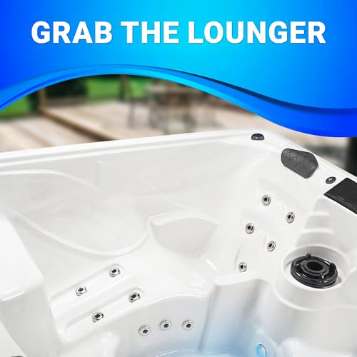 AquaLife Nautical 4-Person 24-Jet Acrylic Non-Lounger Hot Tub with Face-to Face Seating, Bluetooth Stereo, Insulated Cover