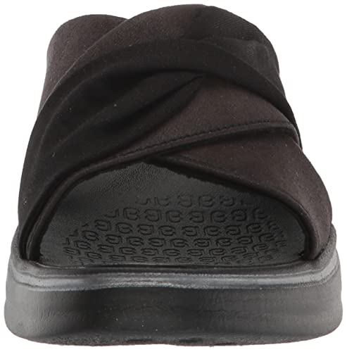 BZees womens Take Bow Slide Sandal, Black, 8 US