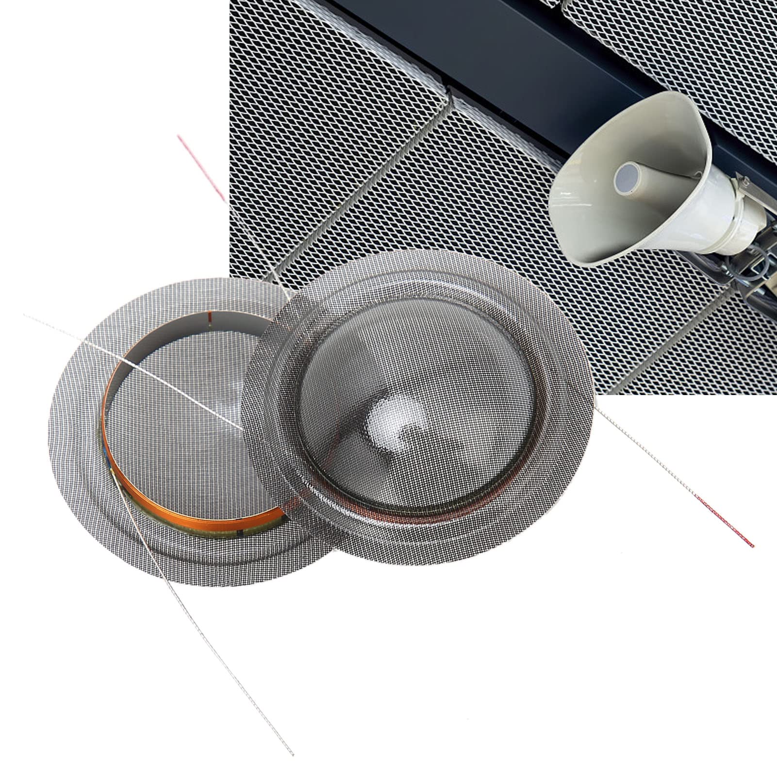 25mm Tweeter Voice Coil Replacement Parts, 2Pcs 1" Tweeter Diaphragm, 25-core Tweeter Coil and 5.4 Ohm Resistor for Speaker DIY