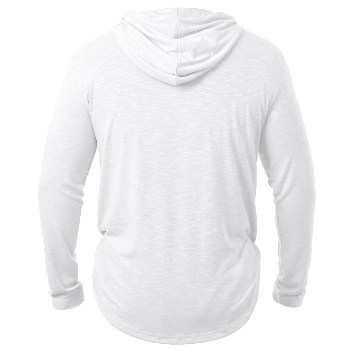 MANSDOUR Men's Athletic Hooded Shirts Long Sleeve Workout Sport Hoodie Casual Running T Shirt Quick Dry Pullover Top Lightweight Golf Shirts Fashion Solid Color Active Gym Sweatshirt White