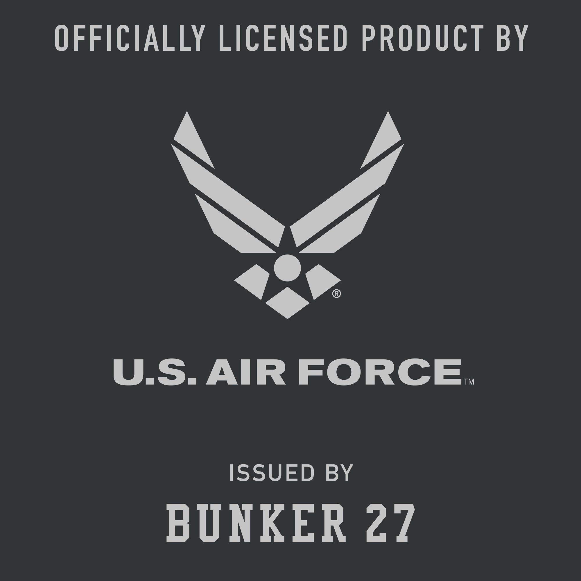 BUNKER 27 Air Force Stripe Logo Pullover Hoodie - 2XL - Heather Navy