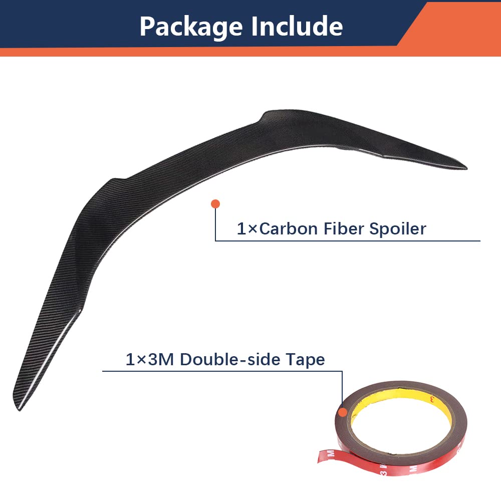 A90 Rear Spoiler Real Carbon Fiber Compatible for 2019+ Supra A90 A91 gr Coupe Gloss Black Trunk Spoiler Wing