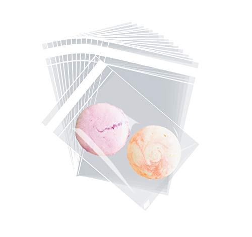 Purple Q Crafts Clear Self Sealing Cellophane Bags 3" x 5" 100 Pack Cookie Bags For Packaging Gifts, Favors, Cookies and Products (3"x5")