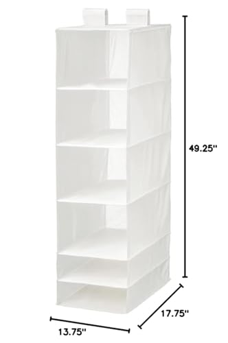 SKUBB Organizer with 6 Compartments, White 13 ¾x17 ¾x49 ¼ Inches Fits Pax Wardrobe Frames, 22⅞ Inches Deep