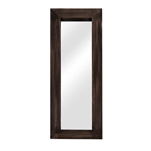 MAXYOYO Rustic Wood Floor Mirror Full Length, 63 x 24 Wall Mirror for Bathroom, Large Mirror Full Body Dressing Mirror for Living Room, Bedroom, Leaning Against Wall/Wall-Mounted Mirror