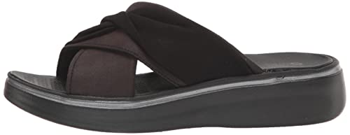 BZees womens Take Bow Slide Sandal, Black, 8 US