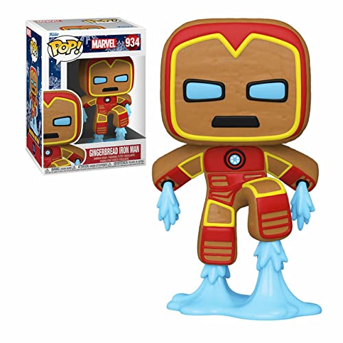 Funko POP Marvel: Holiday - Gingerbread Iron Man Pop! Vinyl Figure (Bundled with Compatible Pop Box Protector Case), Multicolored, 3.75 inches