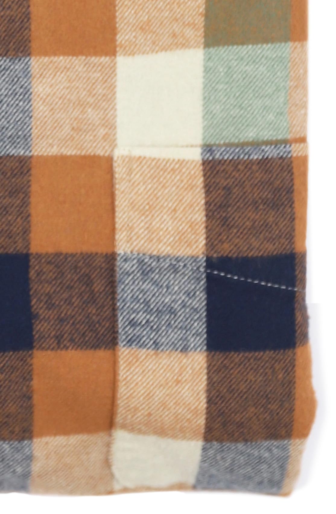 J.Crew Mercantile Men's Long Sleeve Slim-Fit Flannel Shirt (L, Brown Natural Gingham)